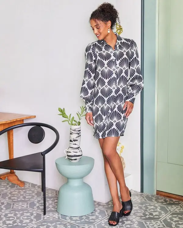 Karen Kane Linen Shirt Dress