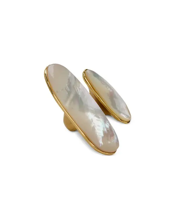 Cult Gaia Ami Mother Of Pearl Ring - Gold