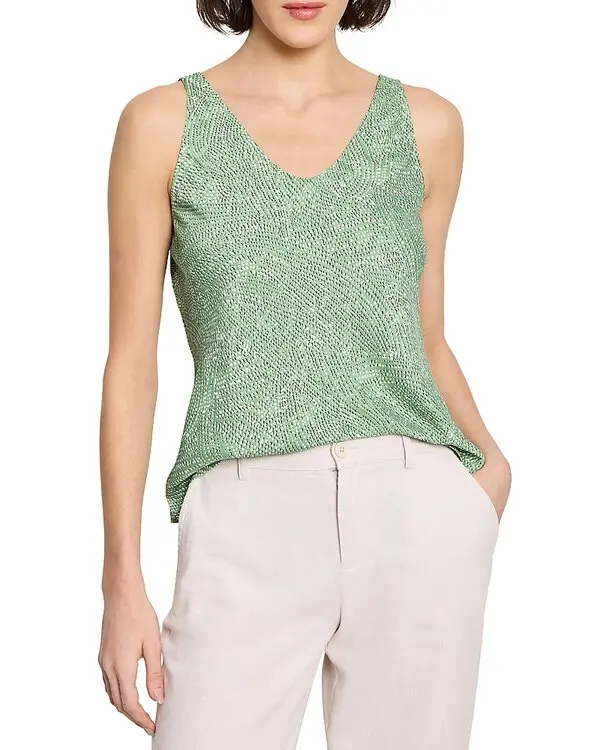 NIC+ZOE Swirling Sands Tank Top - Green Multi