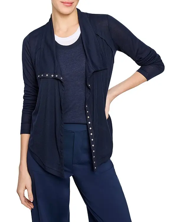 NIC+ZOE Snap Front Cardigan - Dark Indigo
