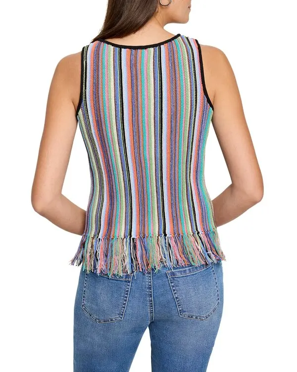 NIC+ZOE Falling Fringe Sleeveless Sweater