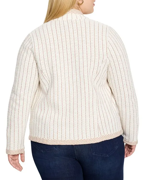 NIC+ZOE Pinstripe Stand Collar Jacket
