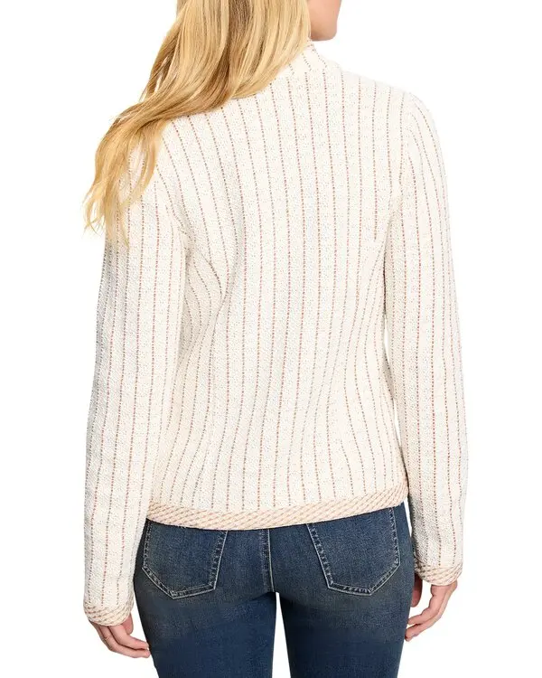 NIC+ZOE Pinstriped Notched Collar Jacket