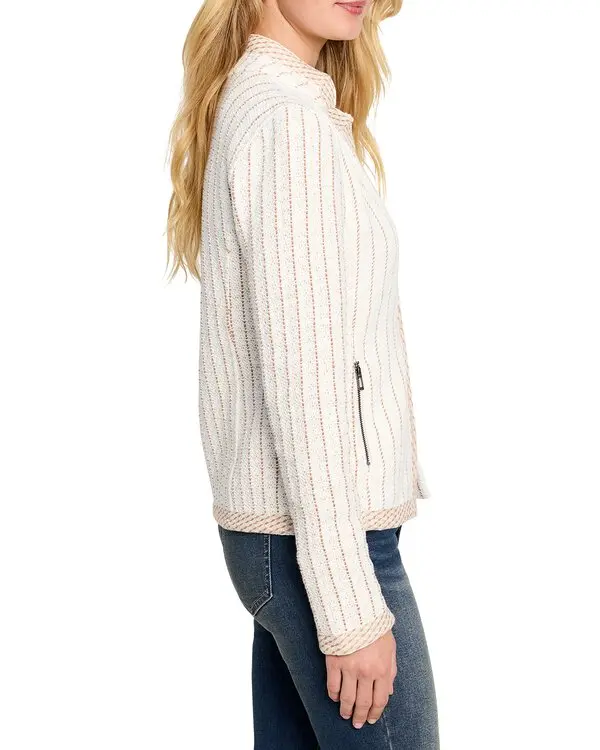 NIC+ZOE Pinstriped Notched Collar Jacket