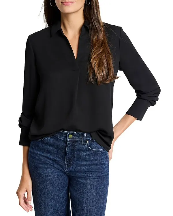 NIC+ZOE Easy Popover Shirt - Black Onyx