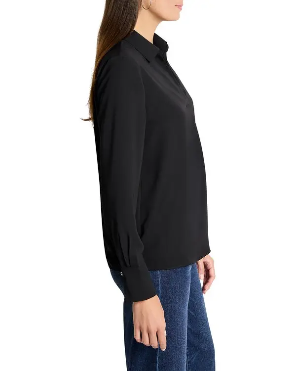 NIC+ZOE Easy Popover Shirt - Black Onyx