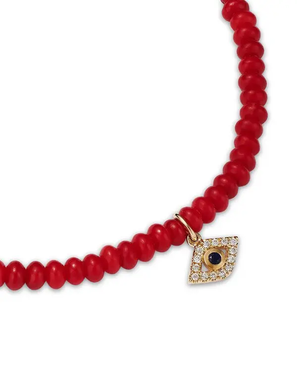 SYDNEY EVAN 14k Yellow Evil Eye Charm Bracelet