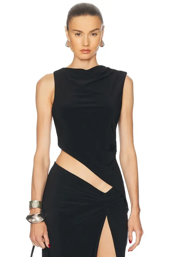 MAY MASHIAH Layla Cropped Top - Black