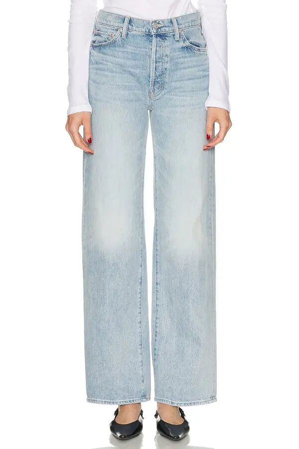 MOTHER The Dodger Button Hover Cuff Jeans - I Could Care Less