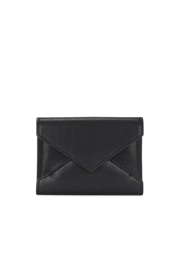 Saint Laurent Flap Card Case In Black - Nero