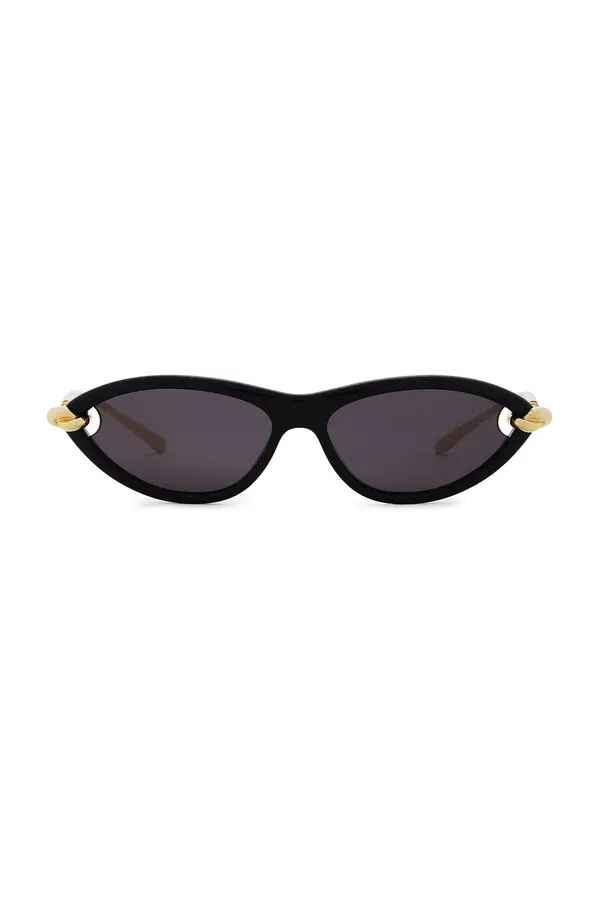 Bottega Veneta Knot Sunglasses - Black  Gold  & Grey