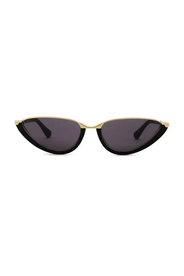 Bottega Veneta Cat Eye Sunglasses - Black & Grey