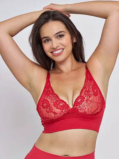 Victoria's Secret Mindd All Over Lace Bralette - Red