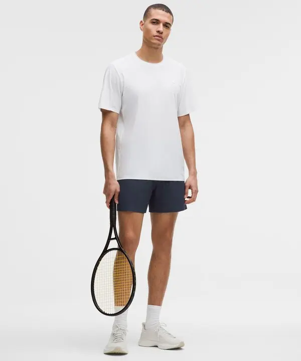 Lululemon Striped Mesh Tennis Short - Club Blue