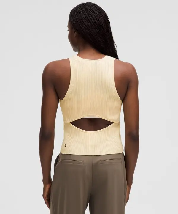 Lululemon Merino Wool Open-back Tank Top - Butter Cream