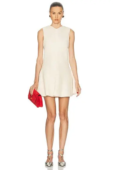Khaite Mel Boucle Dress - Natural