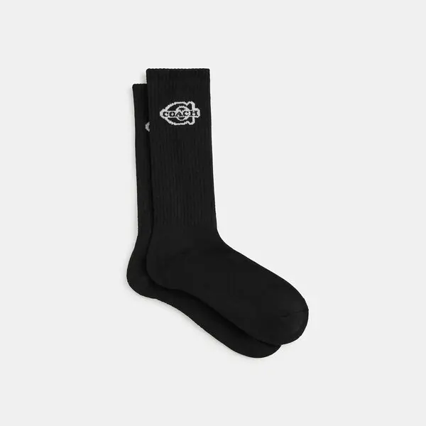 COACH® Soho Calf Socks - Black