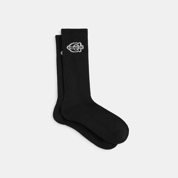 COACH Soho Calf Socks - Black