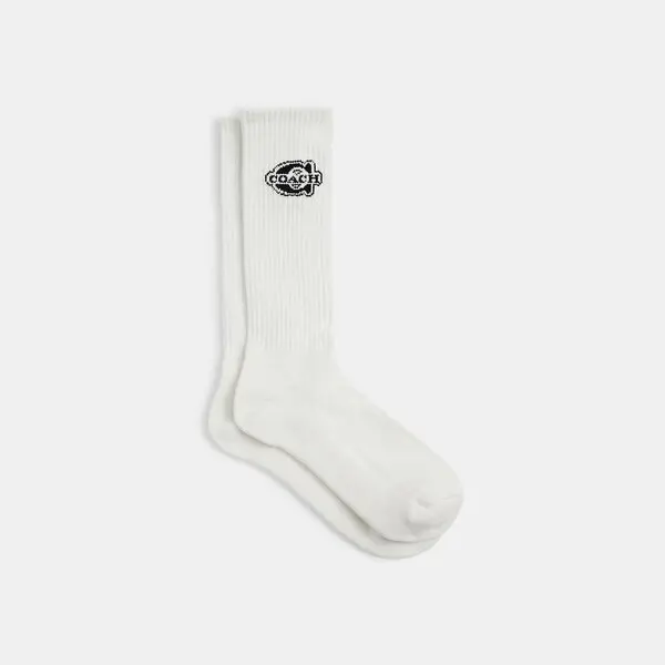 COACH Soho Calf Socks - Chalk