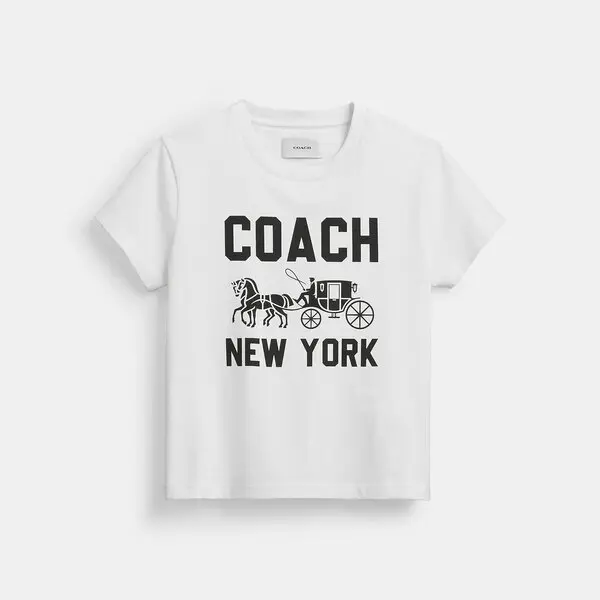 COACH Horse And Carriage Graphic T-shirt In Organic Cotton - White