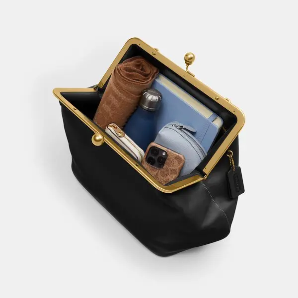 COACH Large Kisslock Frame Bag