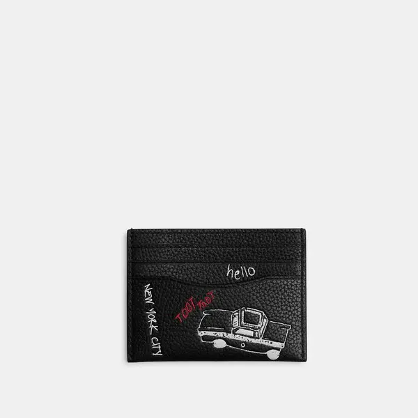COACH Card Case With Sketch Print