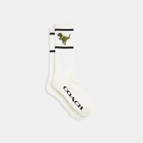 COACH Calf Socks - Chalk