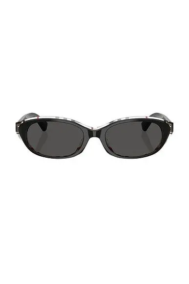 Burberry Oval Sunglasses - Top Black