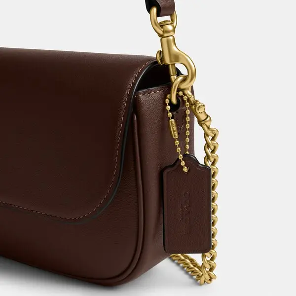 COACH Brook Flap Chain Bag - Brass/maple