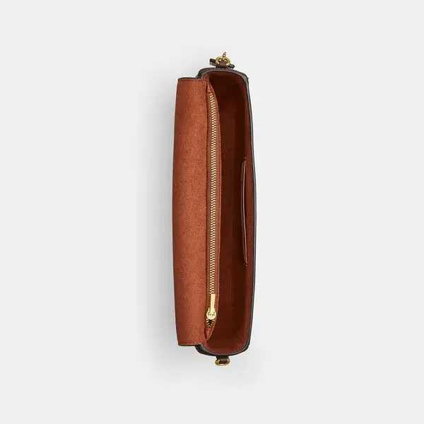 COACH Brook Flap Chain Bag - Brass/maple