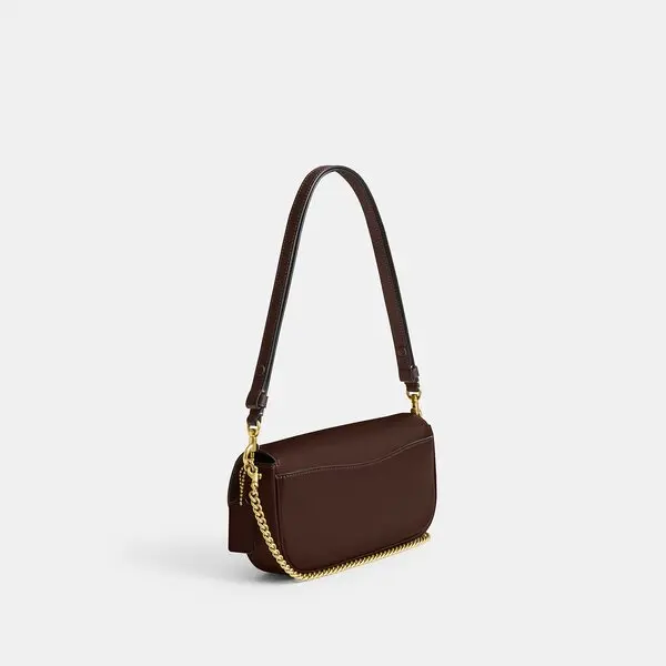 COACH Brook Flap Chain Bag - Brass/maple
