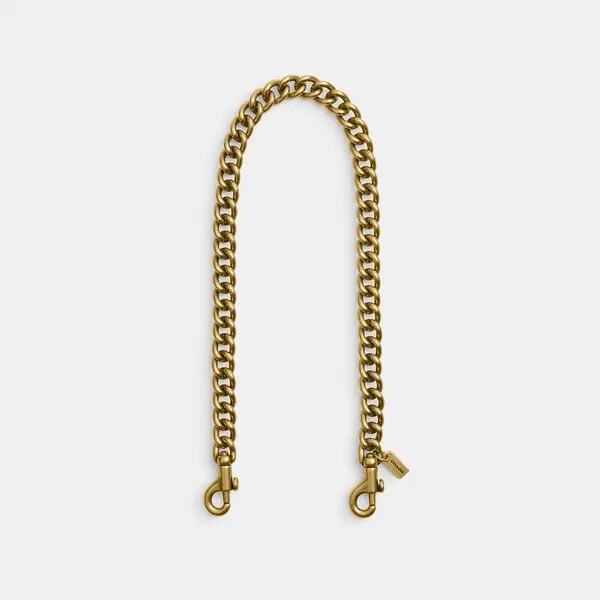 COACH Short Chunky Curb Chain Strap - Brass