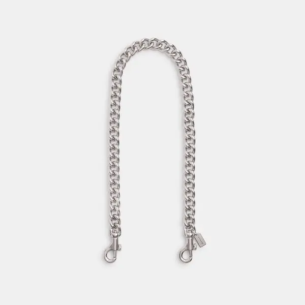 COACH Short Chunky Curb Chain Strap - Silver