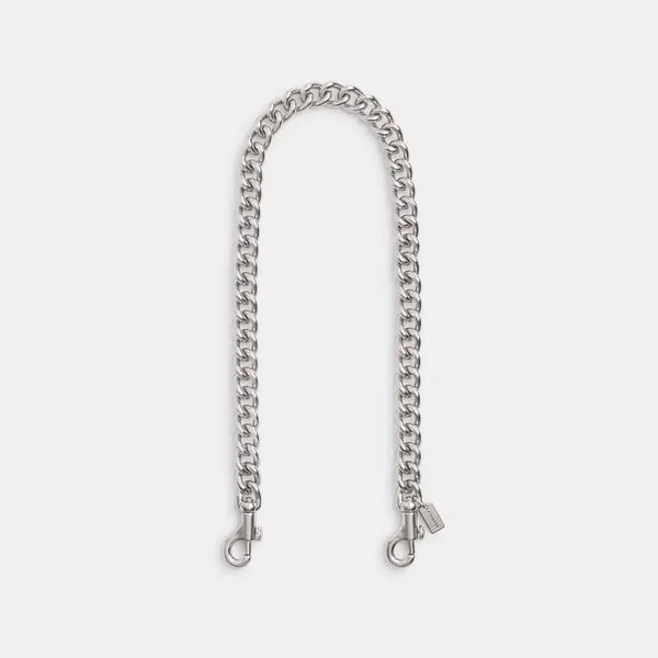 COACH Short Chunky Curb Chain Strap - Silver