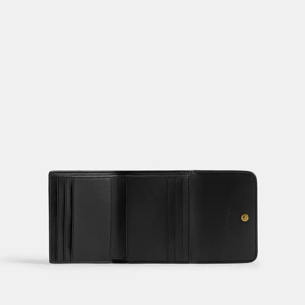 COACH Mila Small Flap Wallet - Brass/black