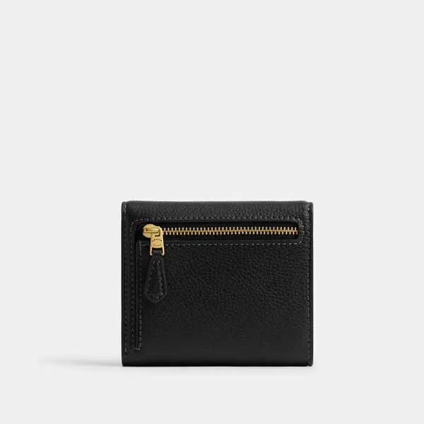 COACH Mila Small Flap Wallet - Brass/black