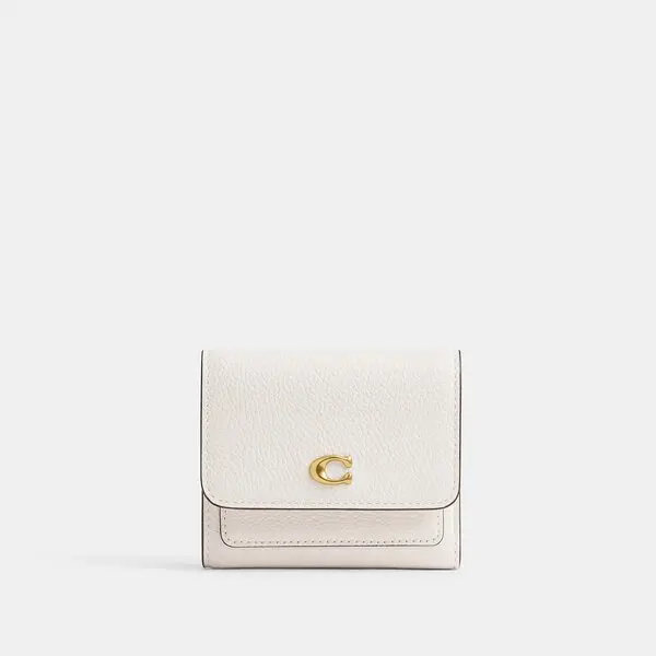 COACH Mila Small Flap Wallet - Brass/chalk