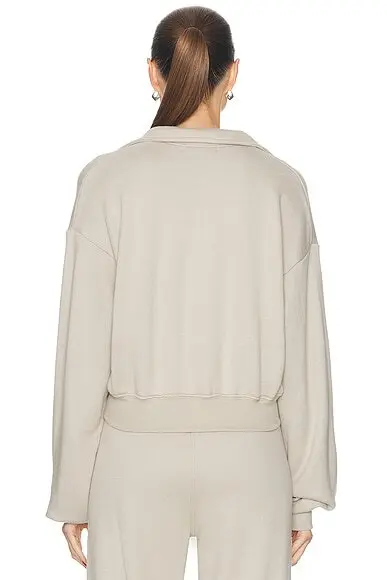 Eterne Cropped Half Zip Sweatshirt