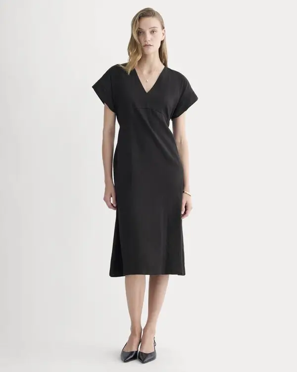 Everlane Stretch Linen Tie-back Dress - Black