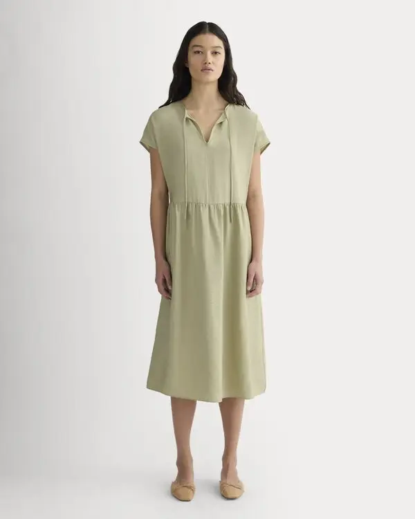 Everlane Softluxe Viscose Midi Dress - Eucalyptus