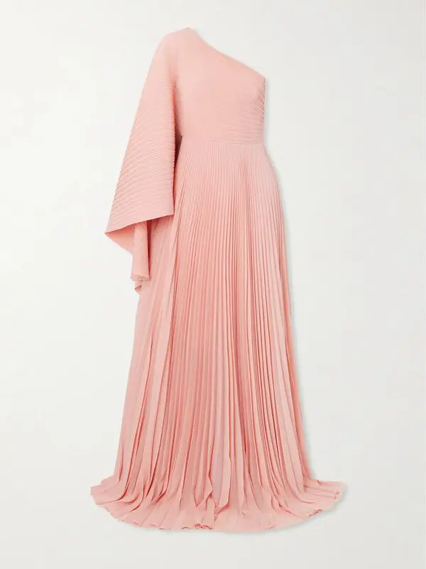 Solace London Maci One-shoulder Gown - Pink