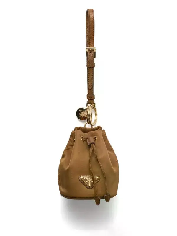 Prada Mini Re-nylon Bag Charm - Brown