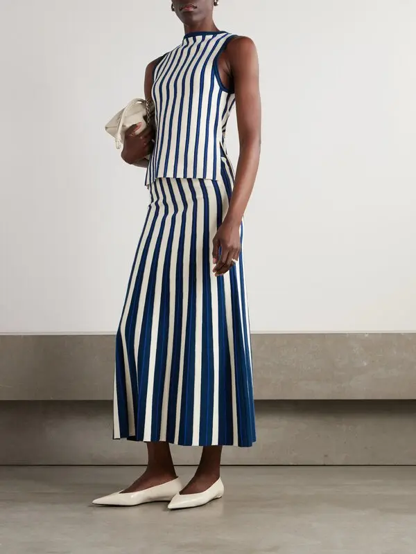 Escvdo Manglar Striped Organic Cotton Top