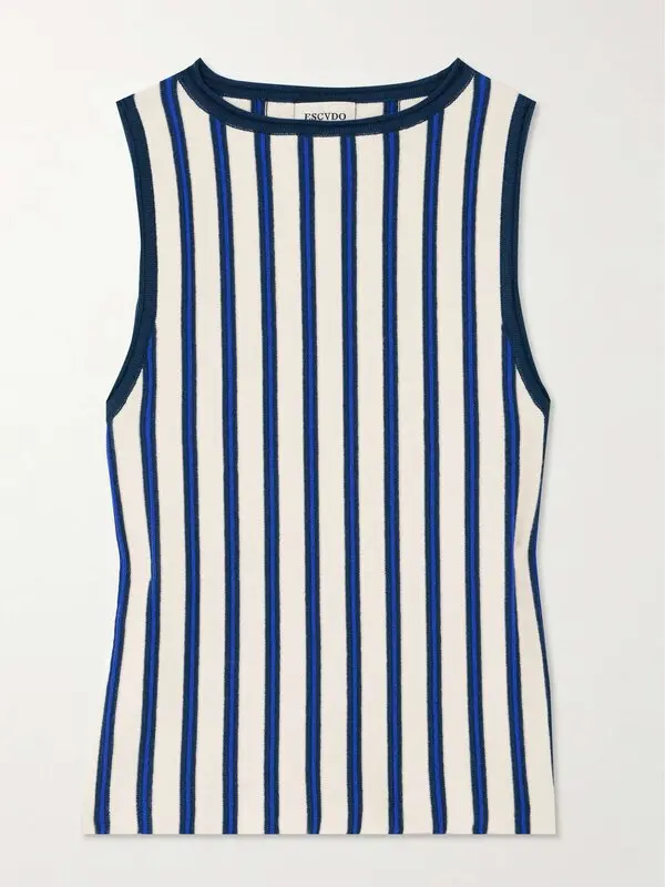 Escvdo Manglar Striped Organic Cotton Top