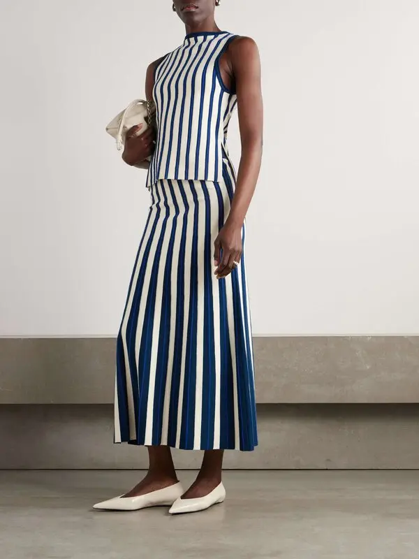 Escvdo Manglar Striped Organic Cotton Top