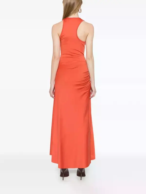 Victoria Beckham Ruched Maxi Dress - Orange
