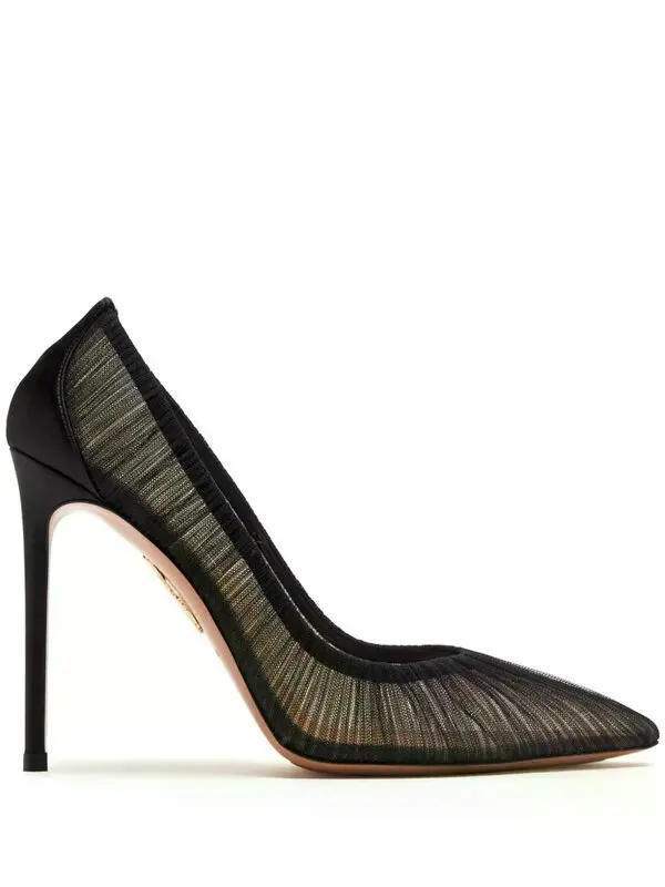 AQUAZZURA 105mm Mesh Pumps - Black