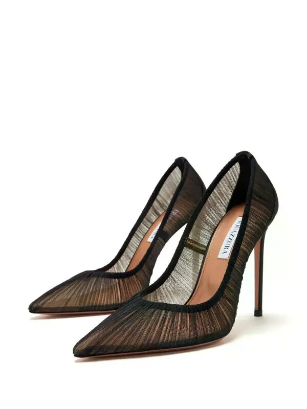 AQUAZZURA 105mm Mesh Pumps - Black