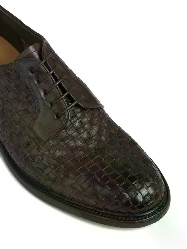 GREEN GEORGE Interwoven Derby Shoes - Brown