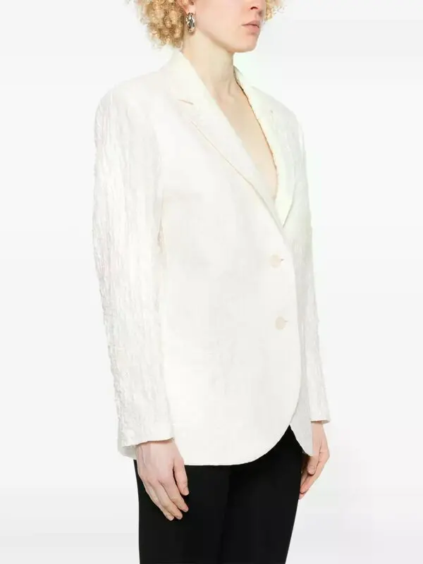 Harris Wharf London Crinkled Blazer - White